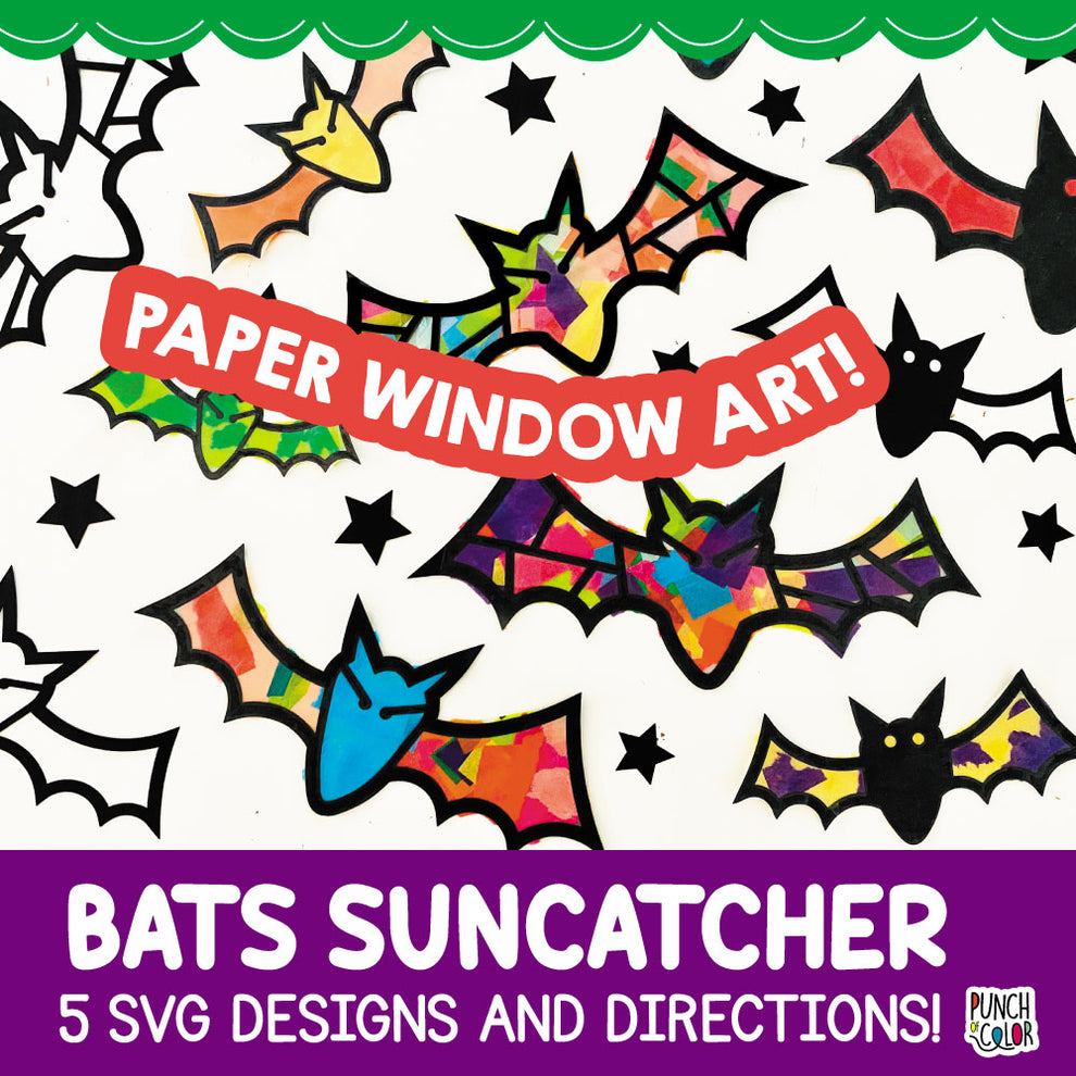 DIY Spooky Bats Suncatcher Cricut Craft – PunchofColor