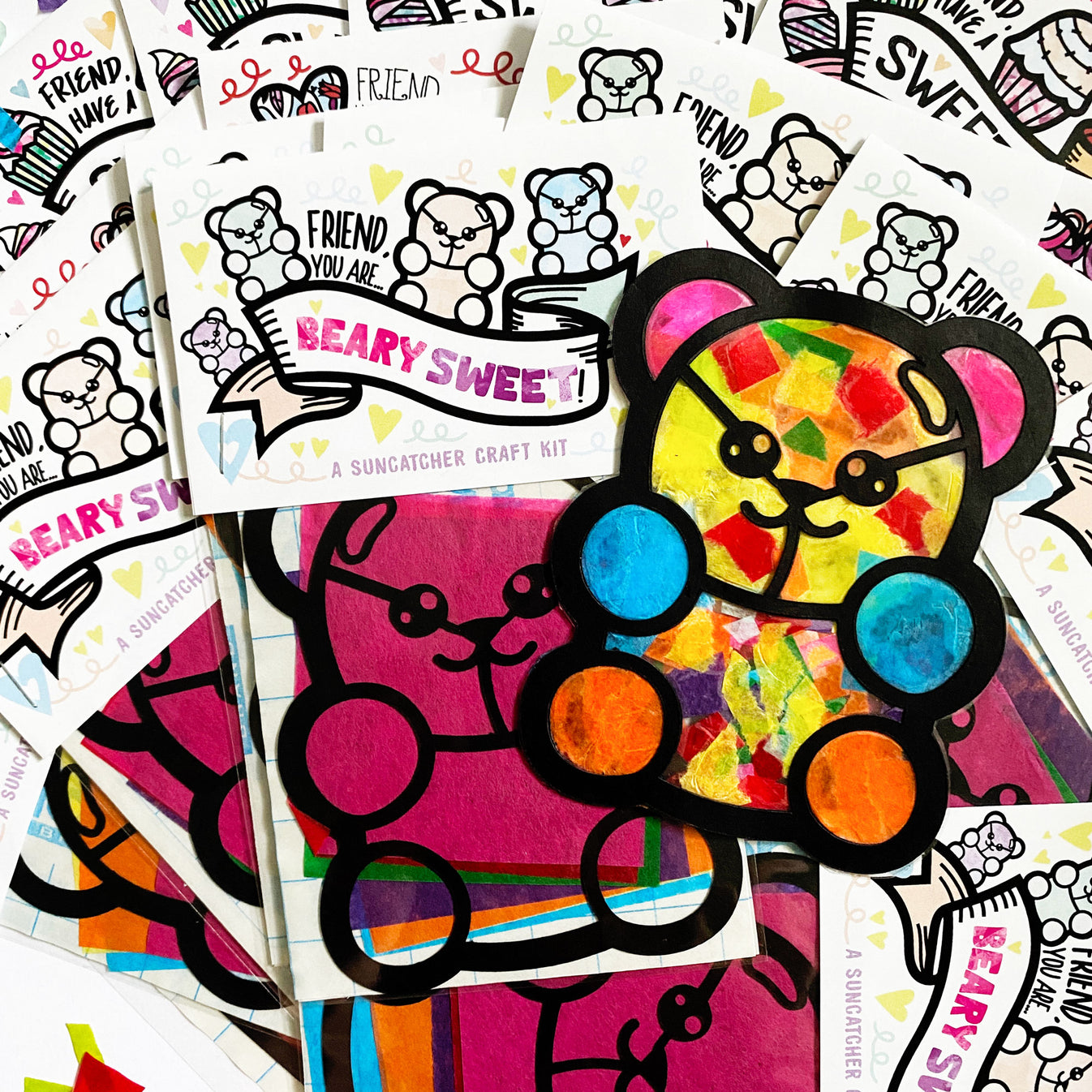 Beary Sweet Valentine's Day Suncatcher Kits – PunchofColor