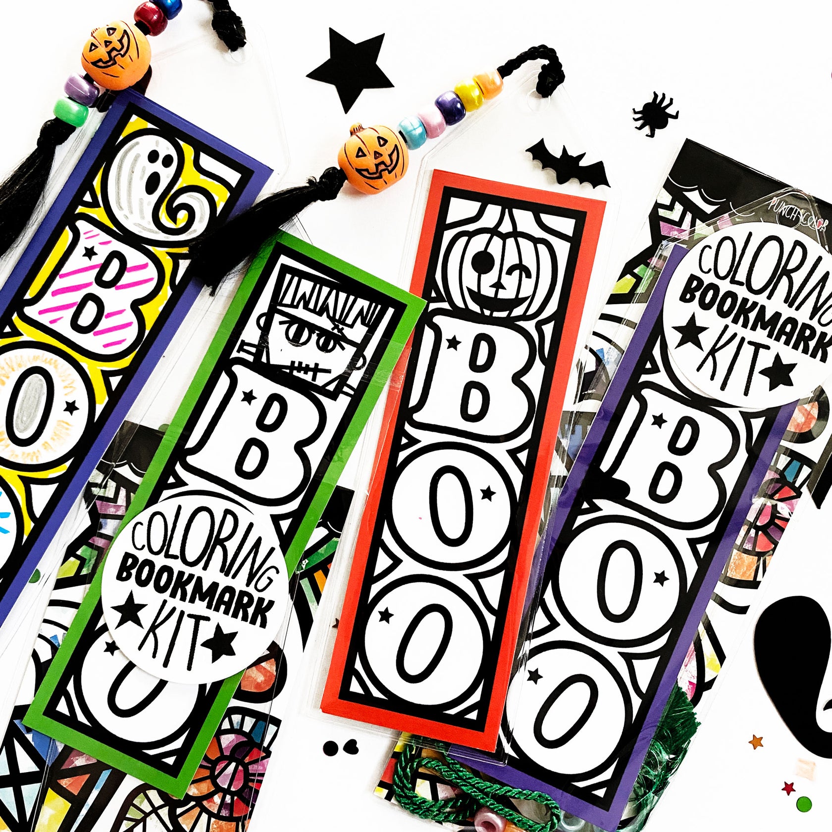 Halloween Coloring Bookmark Craft Kit – PunchofColor