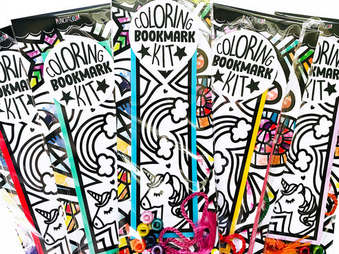 Unicorn Coloring Bookmark Kit – PunchofColor