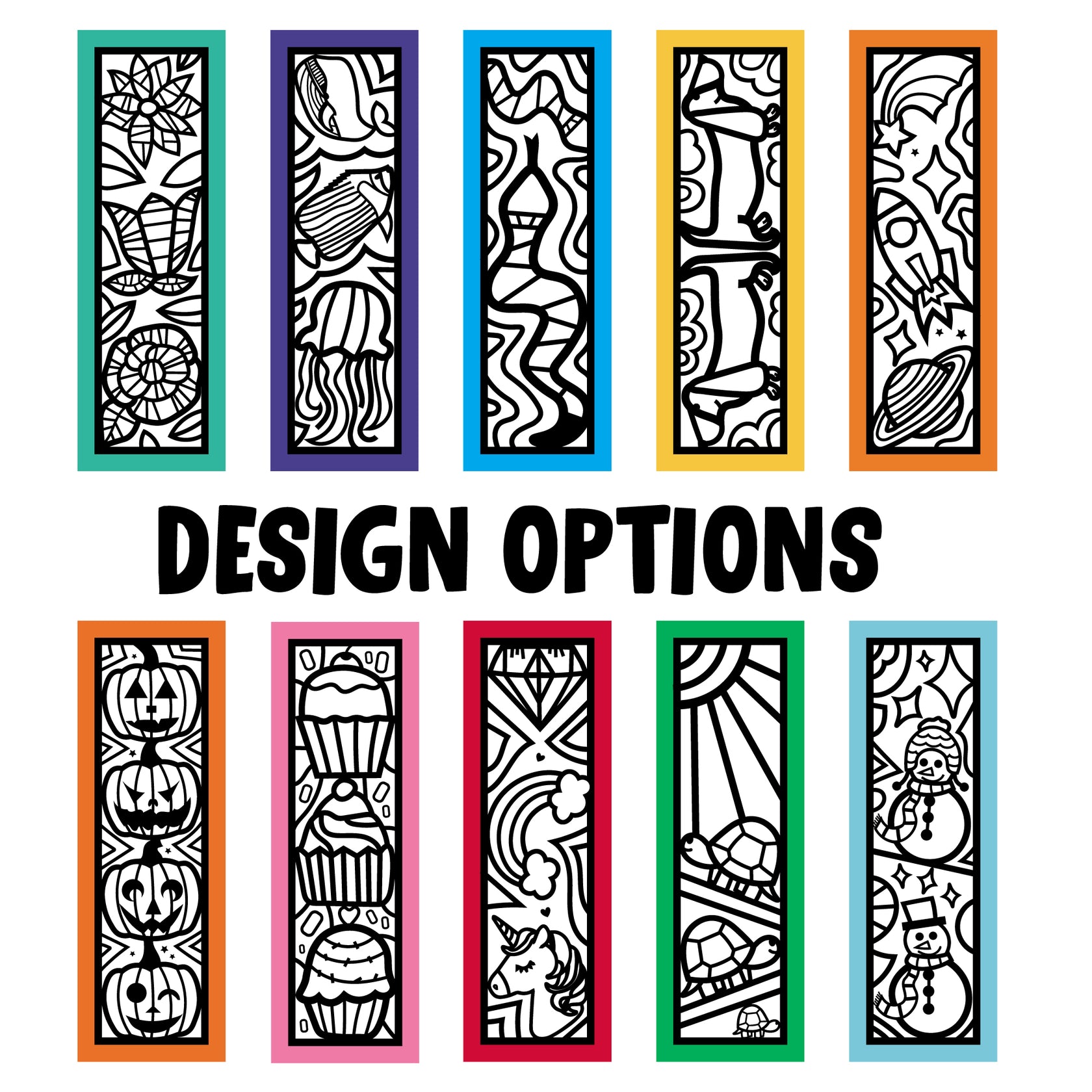 Bulk Coloring Bookmark Kit – PunchofColor